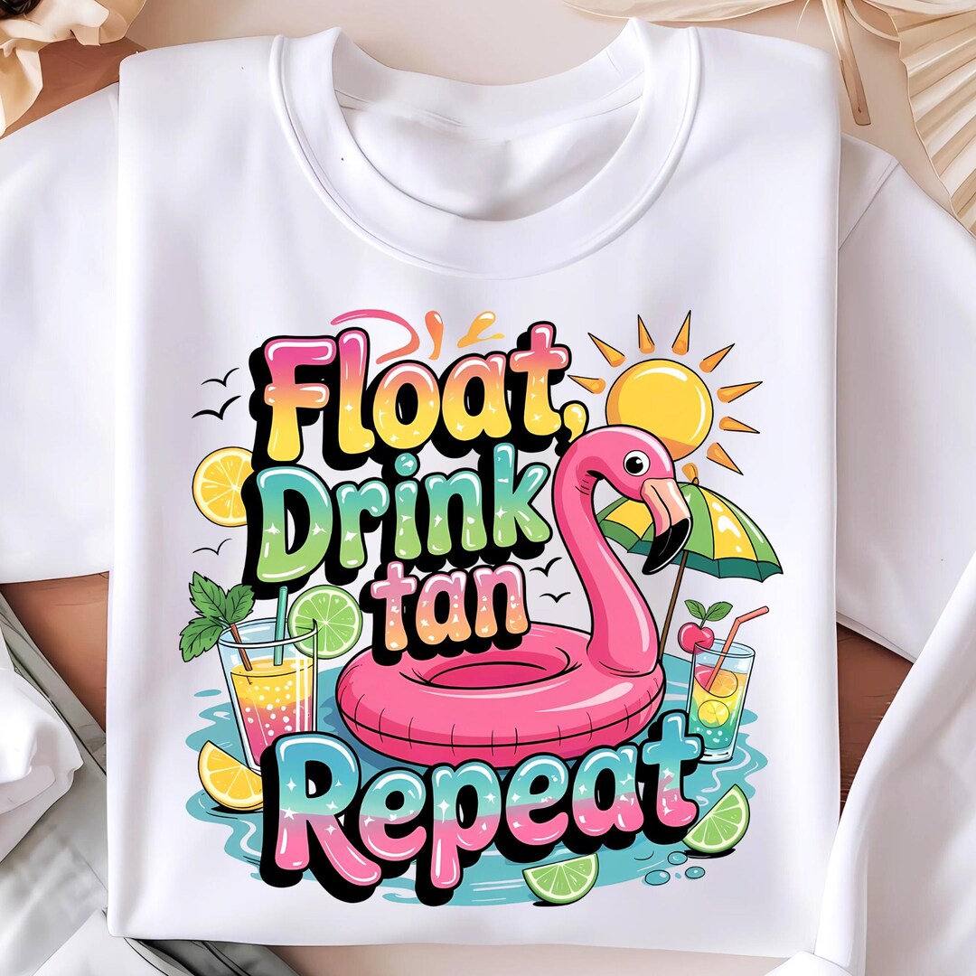 Float Drink Tan Repeat Png, Girls Trip Png, Summer Beach Png, Summer ...