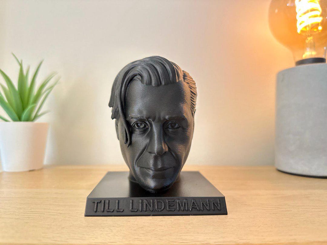 Bust of Till Lindemann From Rammstein 3D Sculpture in PLA Unique ...