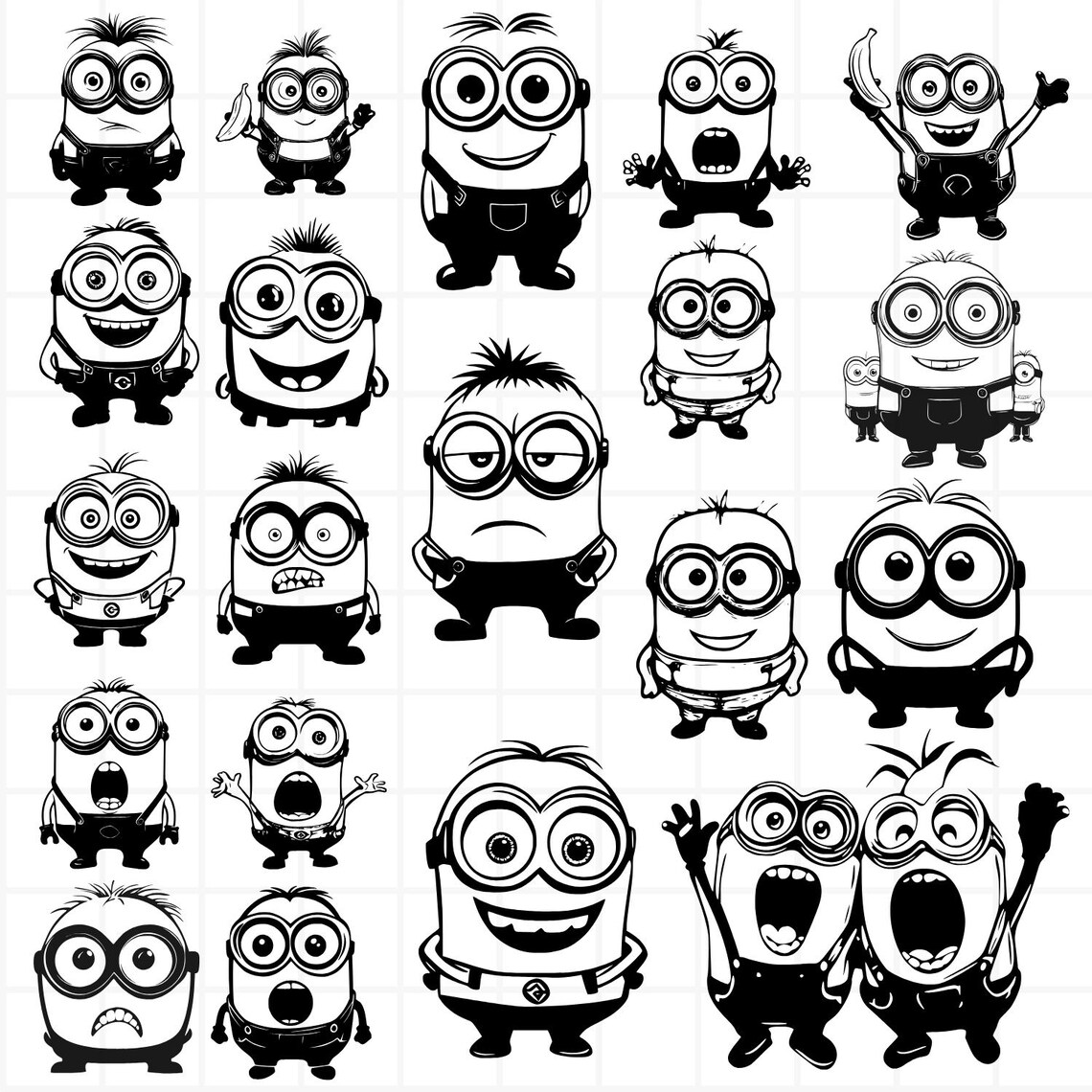 Minions Svg Bundle, Minions Cut Files for Circut, Minions Clipart ...