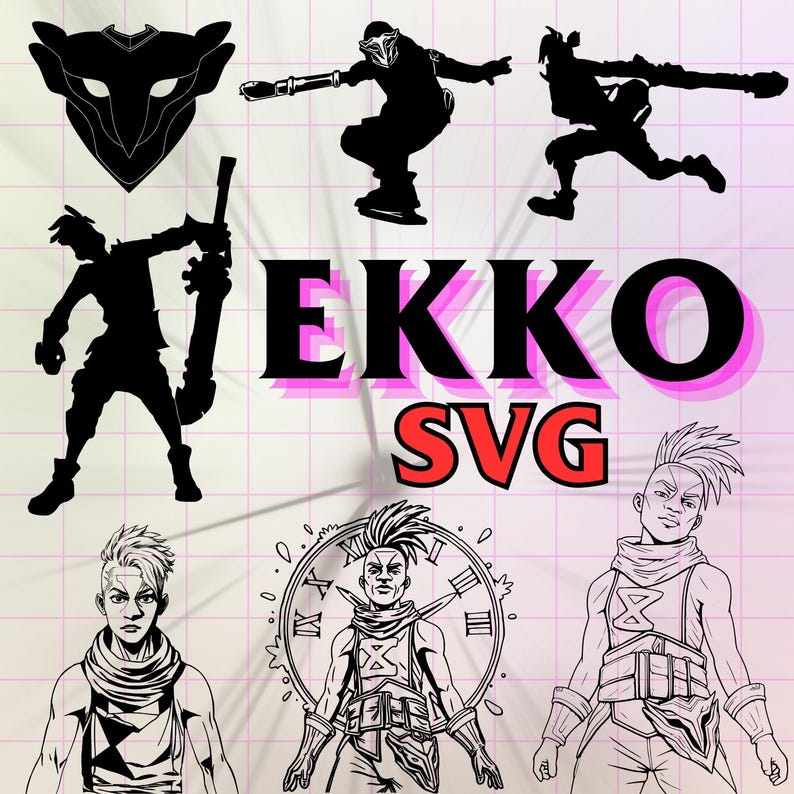 Ekko SVG Bundle, Arcane Ekko, League of Legends Svg, Ekko Silhouette ...