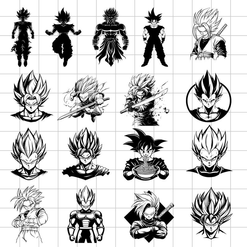 Dragon Ball SVG Bundle, Anime Svg Cut Files for Cricut, Dbz Svg - Etsy ...