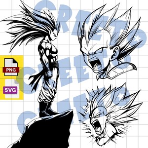 Vegeta SVG Files, Dragon Ball Svg Cut Files for Cricut & Silhouette ...