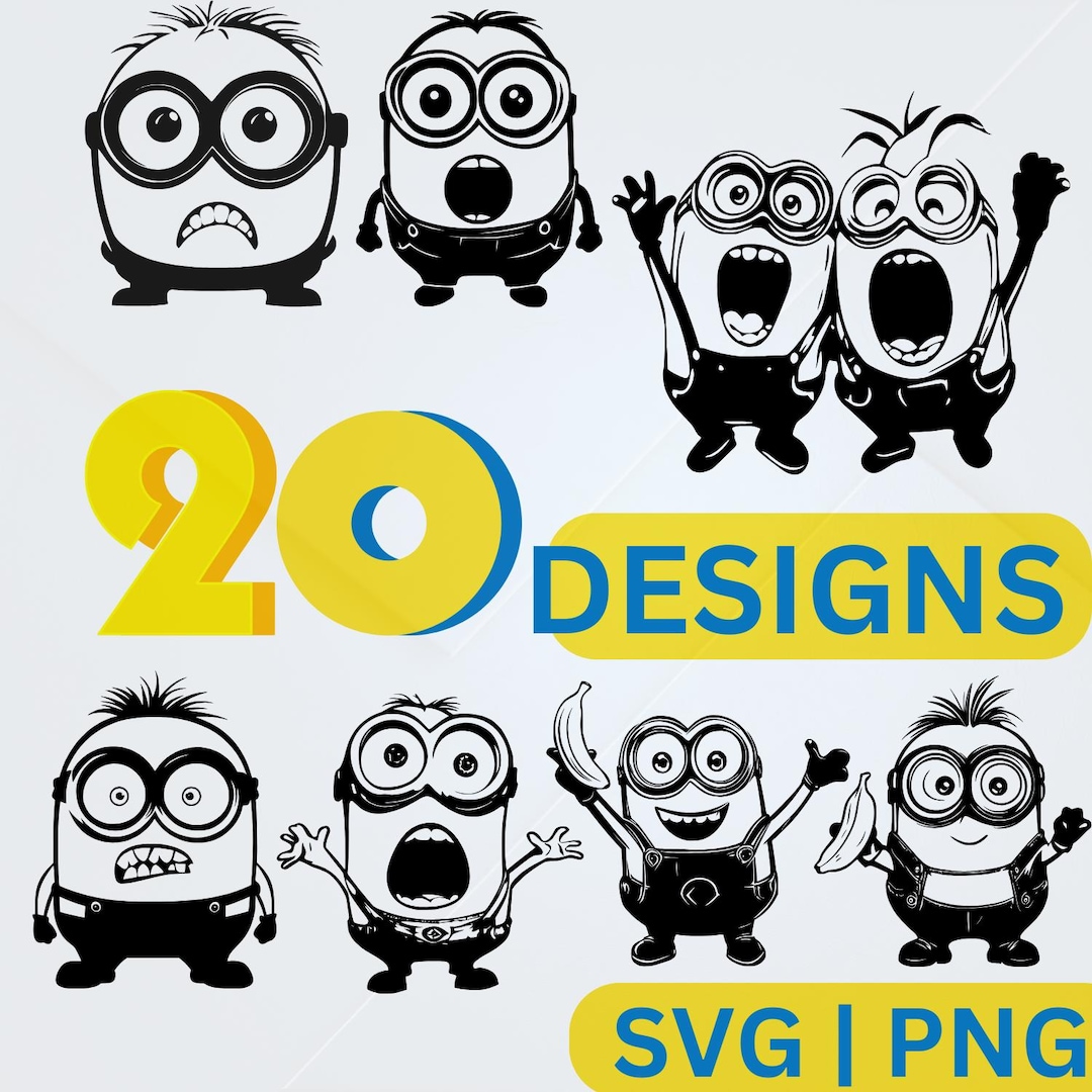 Minions Svg Bundle, Minions Cut Files for Circut, Minions Clipart ...