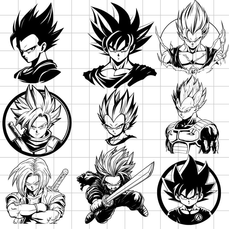 Dragon Ball SVG Bundle, Anime Svg Cut Files for Cricut, Dbz Svg - Etsy ...