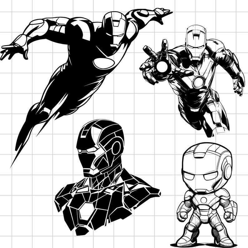 Iron Man SVG Bundle, Avengers Svg, Superhero Svg Instant Download, Iron ...