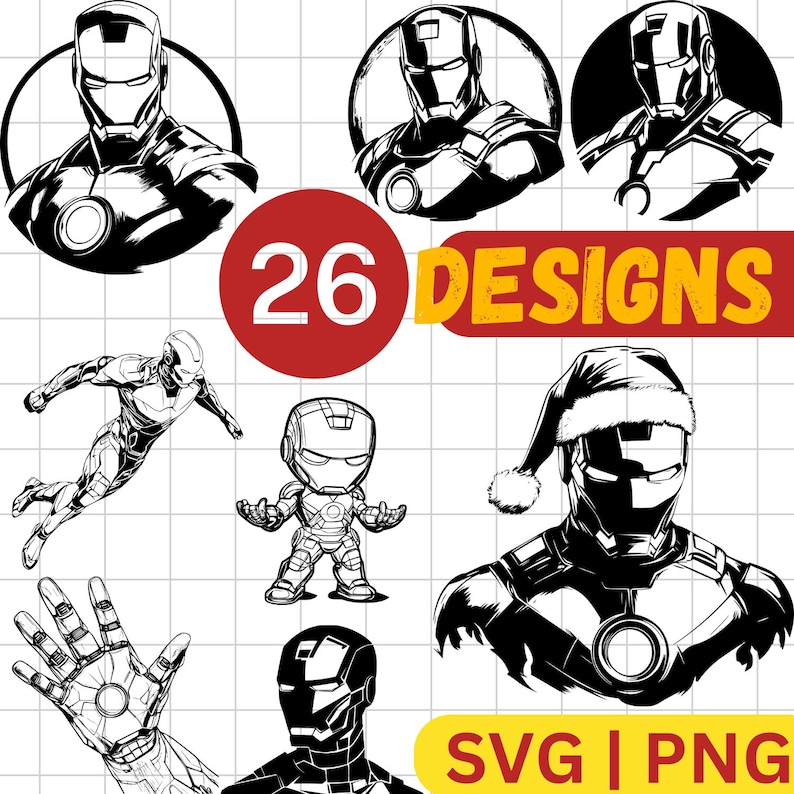 Iron Man SVG Bundle, Avengers Svg, Superhero Svg Instant Download, Iron ...