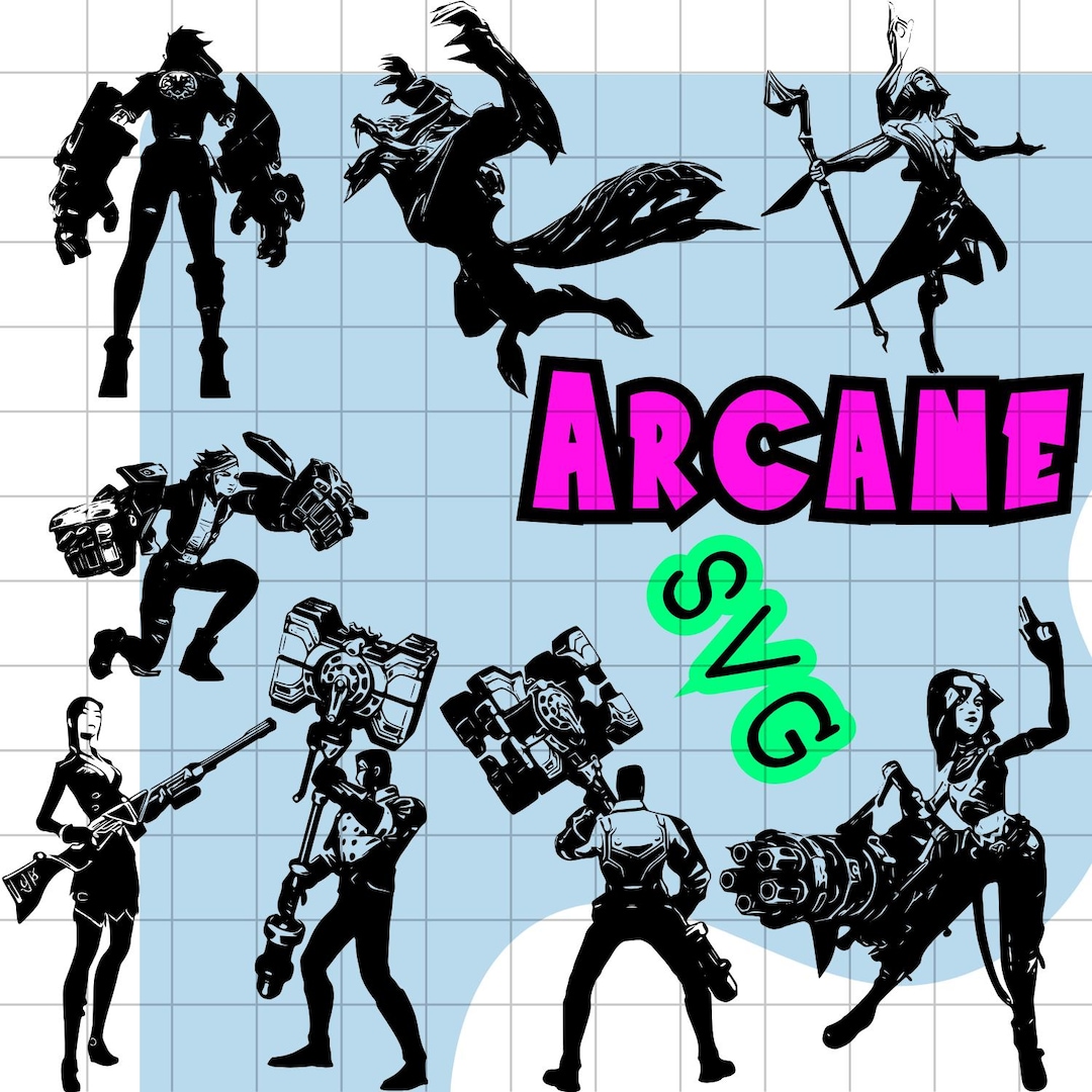 Arcane SVG Bundle, League of Legends Svg, Arcane Silhouette, Design for ...