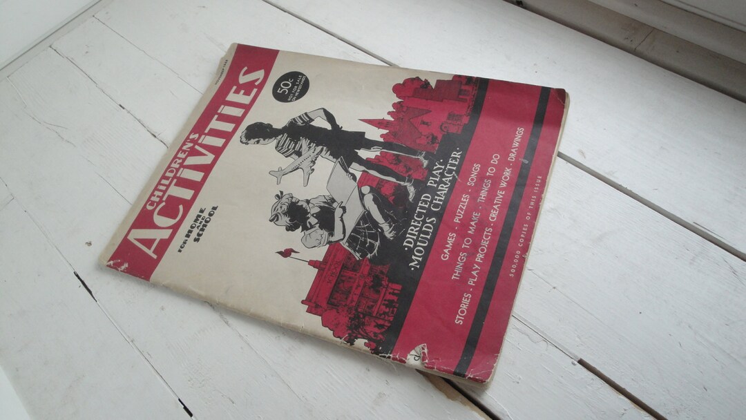 Vintage Children's Activities Book November 1946 - Etsy