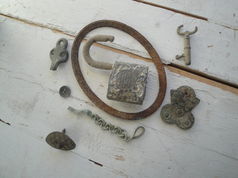 Vintage Key Lock Chain Picture Frame Copper - Etsy