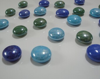 Handmade Glass Pebble Refrigerator Magnets Fiesta Set of - Etsy