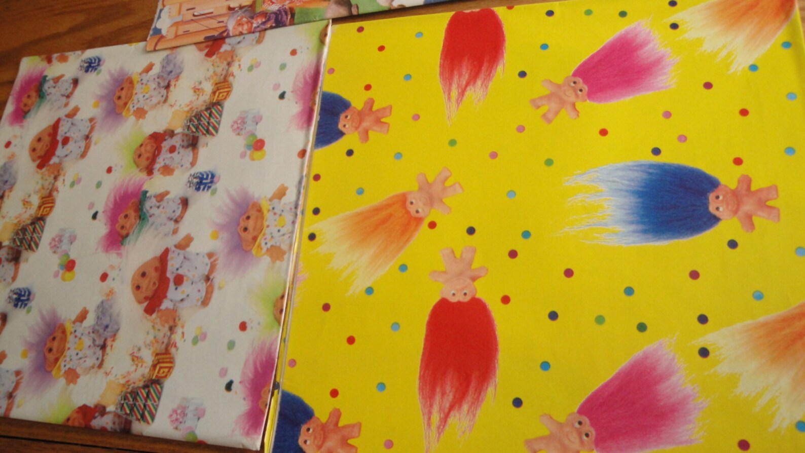 Vintage Troll Birthday Wrapping Paper New Unused 3 Sets | Etsy
