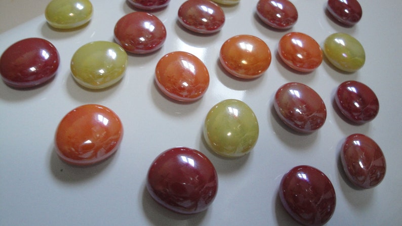 Handmade Glass Pebble Refrigerator Magnets Set of 24 Neodymium | Etsy