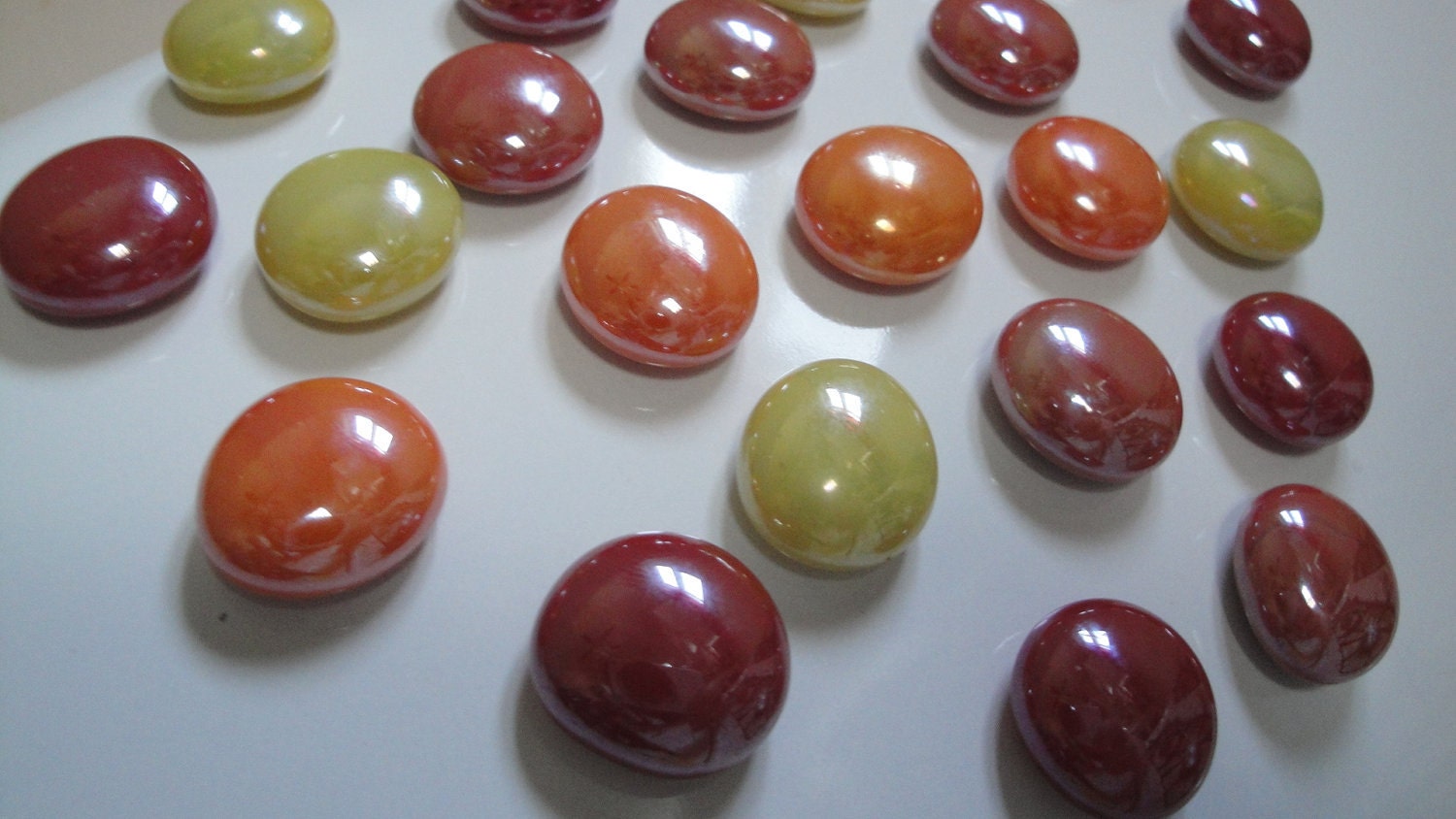 Handmade Glass Pebble Refrigerator Magnets set of 24 Neodymium | Etsy