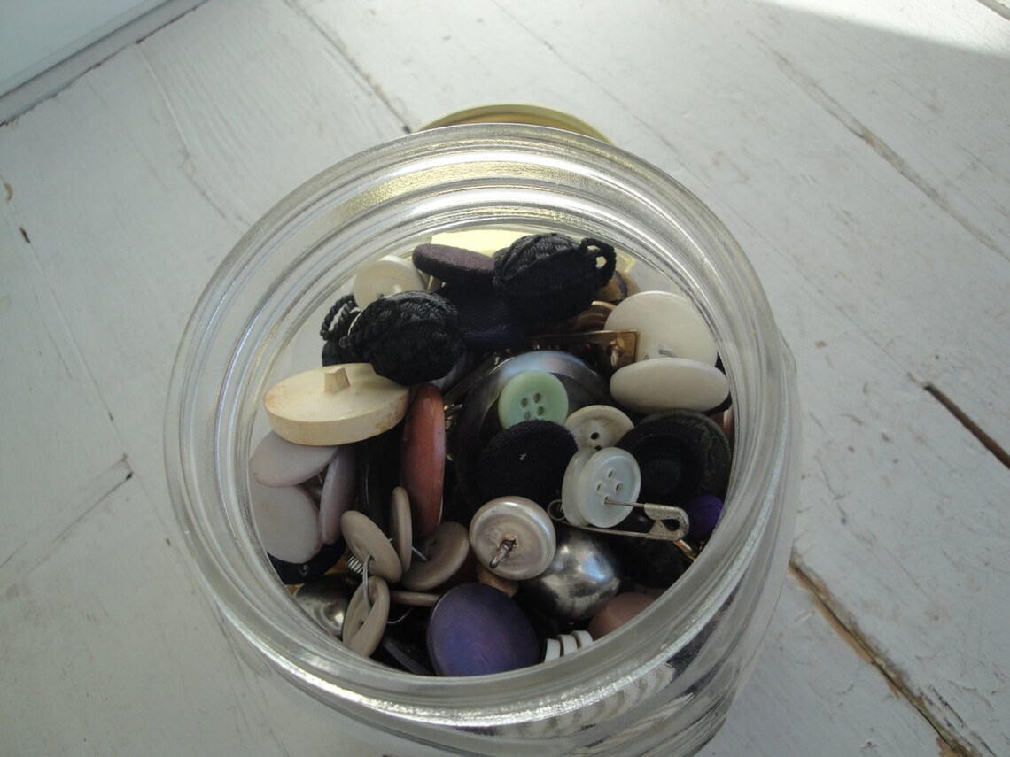 Vintage Jar of Buttons | Etsy