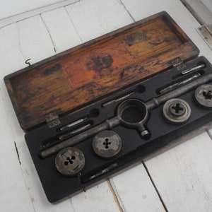 Vintage Little Giant Screw Plate With Tap Wrench Box Wood - Etsy