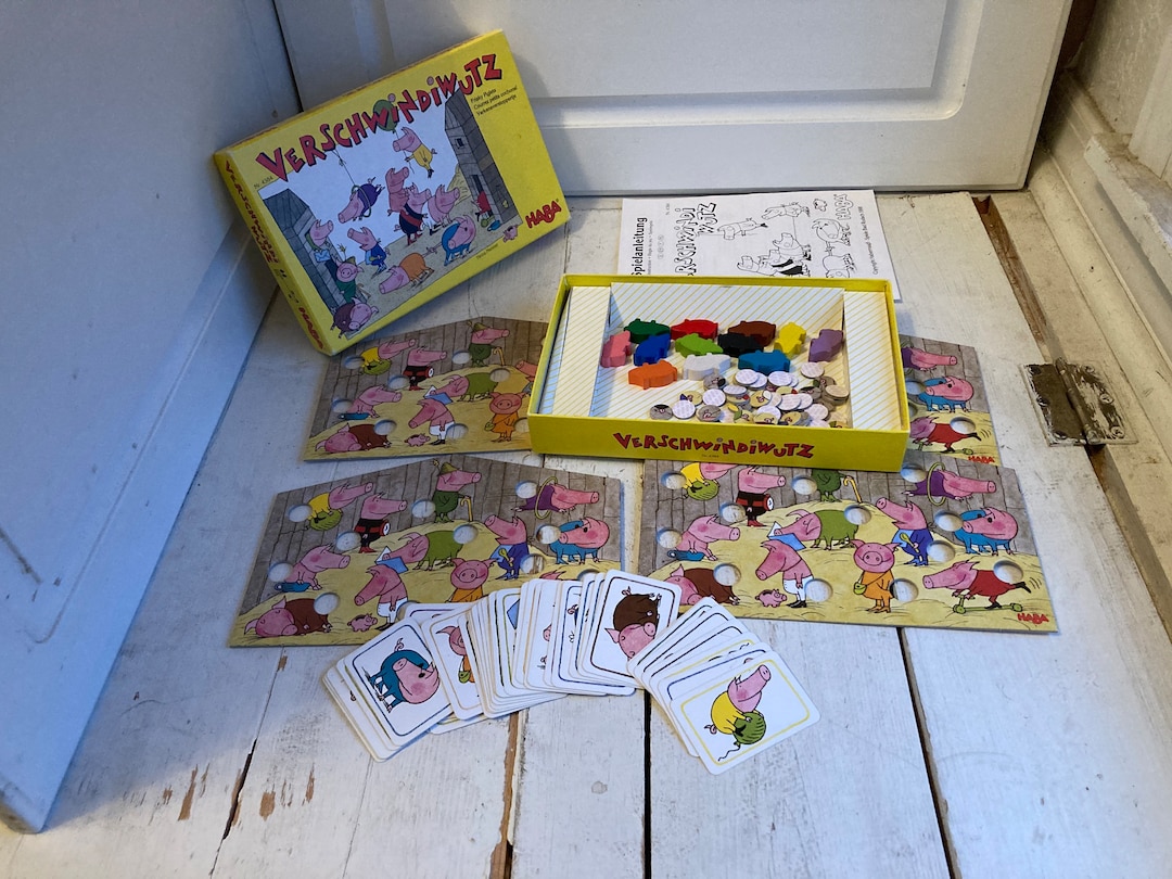 Vintage Haba Frisky Pigs Game Complete Verschwindiwutz Rare - Etsy