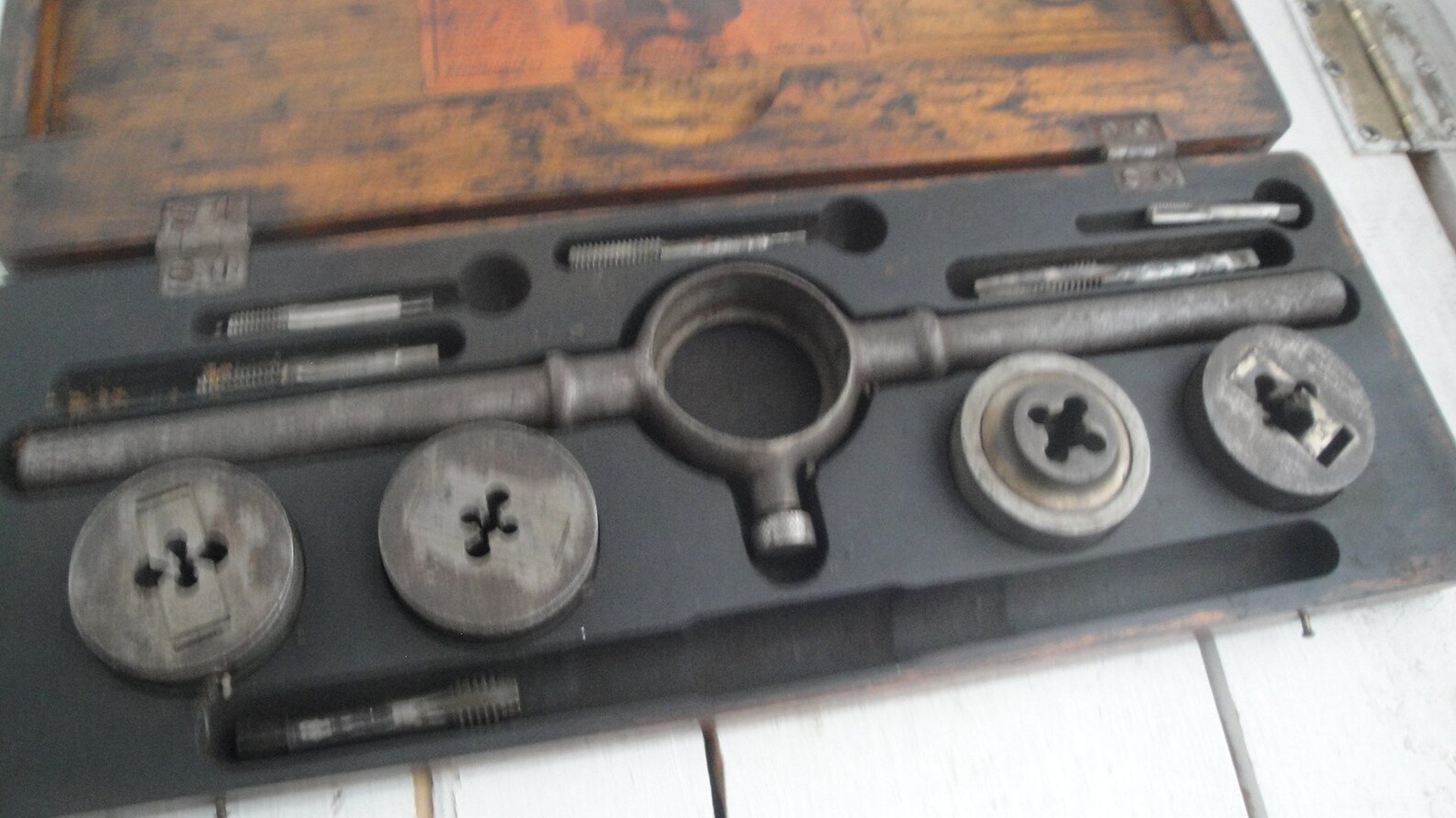 Vintage Little Giant Screw Plate With Tap Wrench Box Wood - Etsy