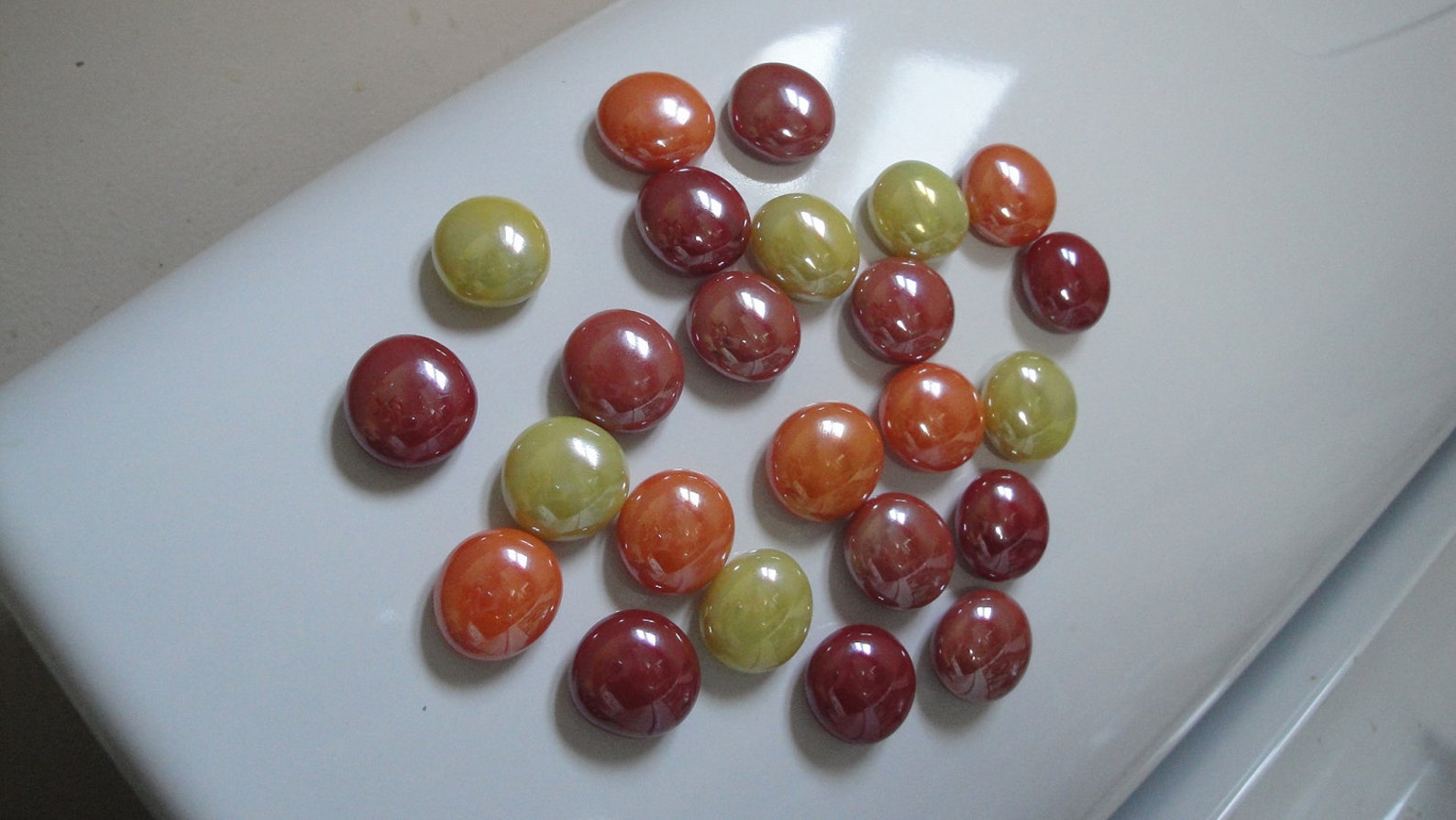 Handmade Glass Pebble Refrigerator Magnets Set of 24 Neodymium | Etsy