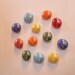 Handmade Glass Pebble Refrigerator Magnets Fiesta Set of Twelve ...