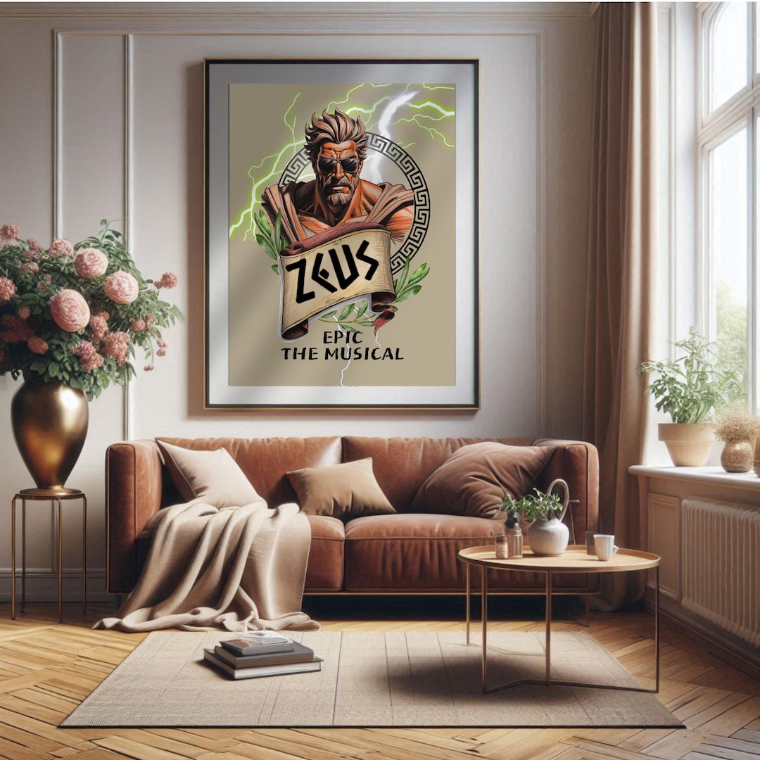 Epic the Musical ZEUS Digital Download, Print 24x36", Digital Wallart ...