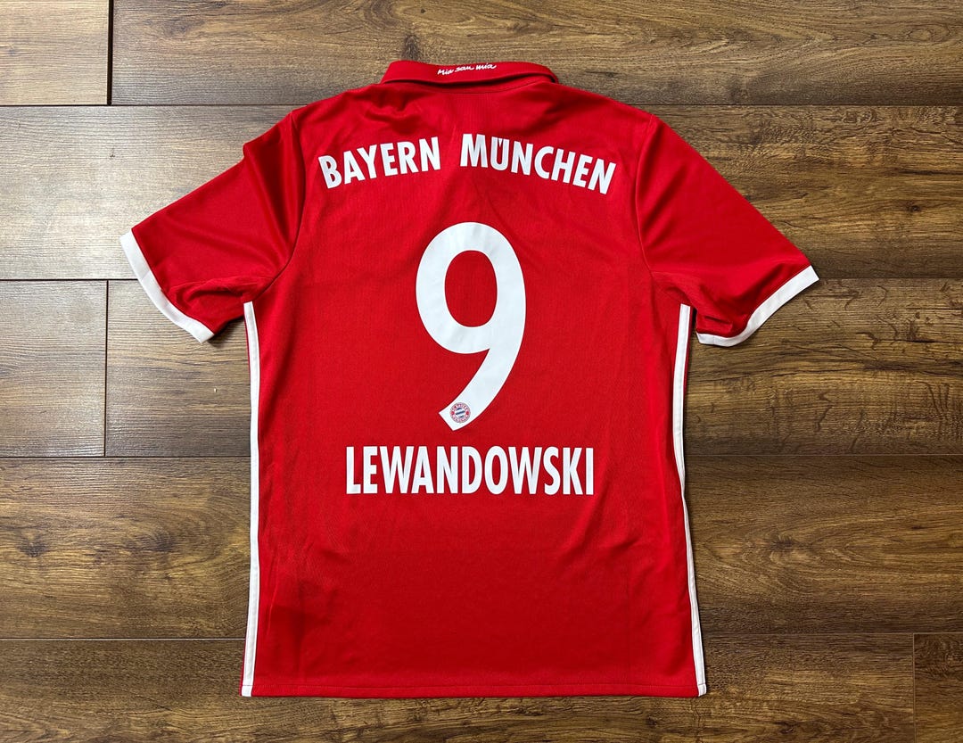 Bayern Munich #9 Lewandowski Home Jersey Shirt Size Boys XL 15-16y - Etsy
