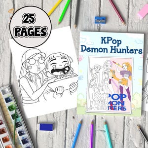 Coloring Pages Kpop Demon Hunters - Etsy