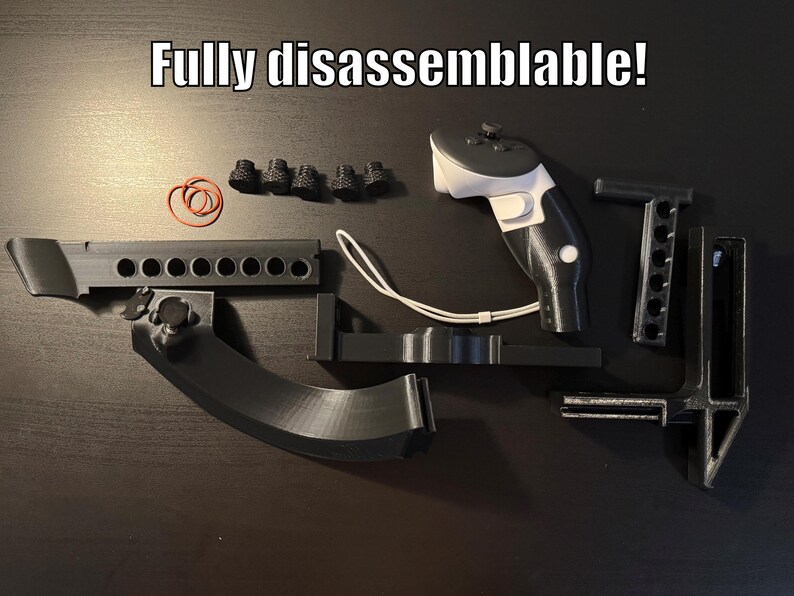 Saltyvr Quest 3 VR Gunstock (3D Printed, Fully Adjustable, Lightweight ...