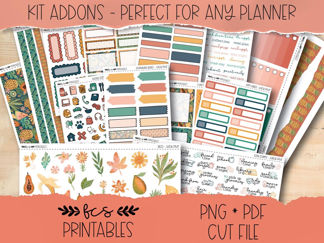 JUICY FRUIT Kit Add-on Stickers - Etsy
