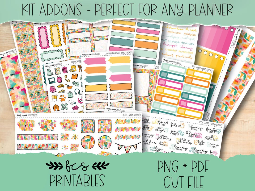 BOLD STROKES Kit Add-on Stickers - Etsy
