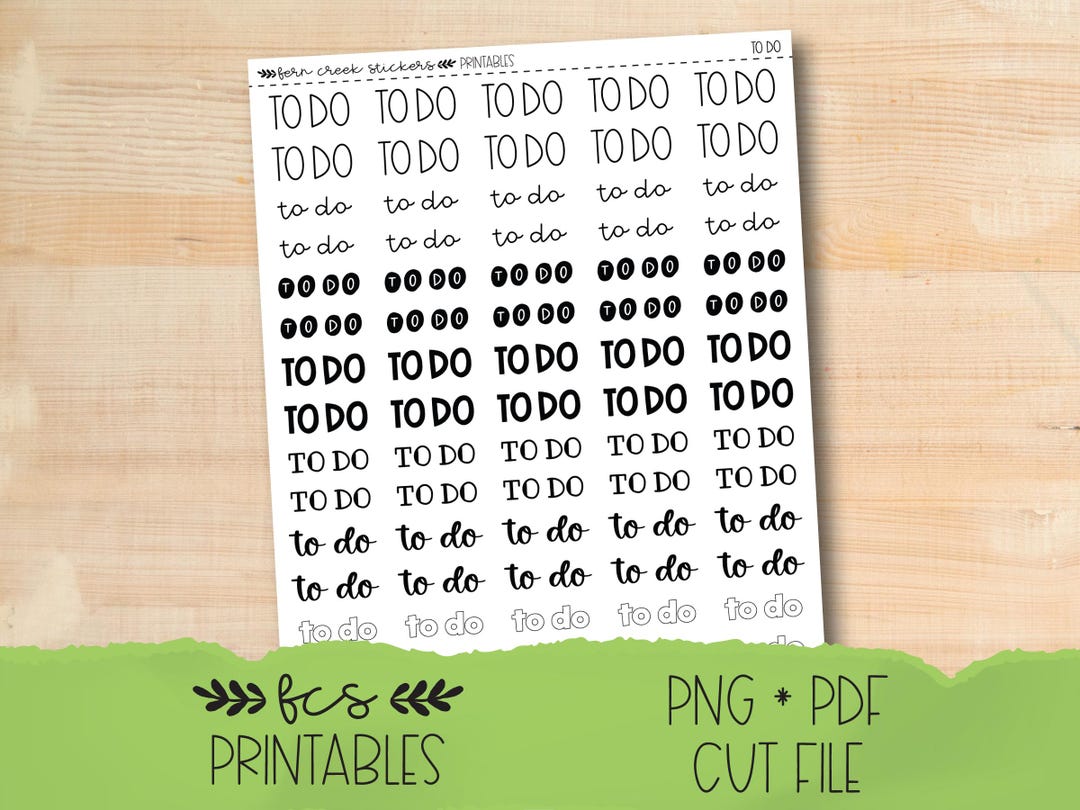 Printable TO DO Mixed Font Scripts - Etsy