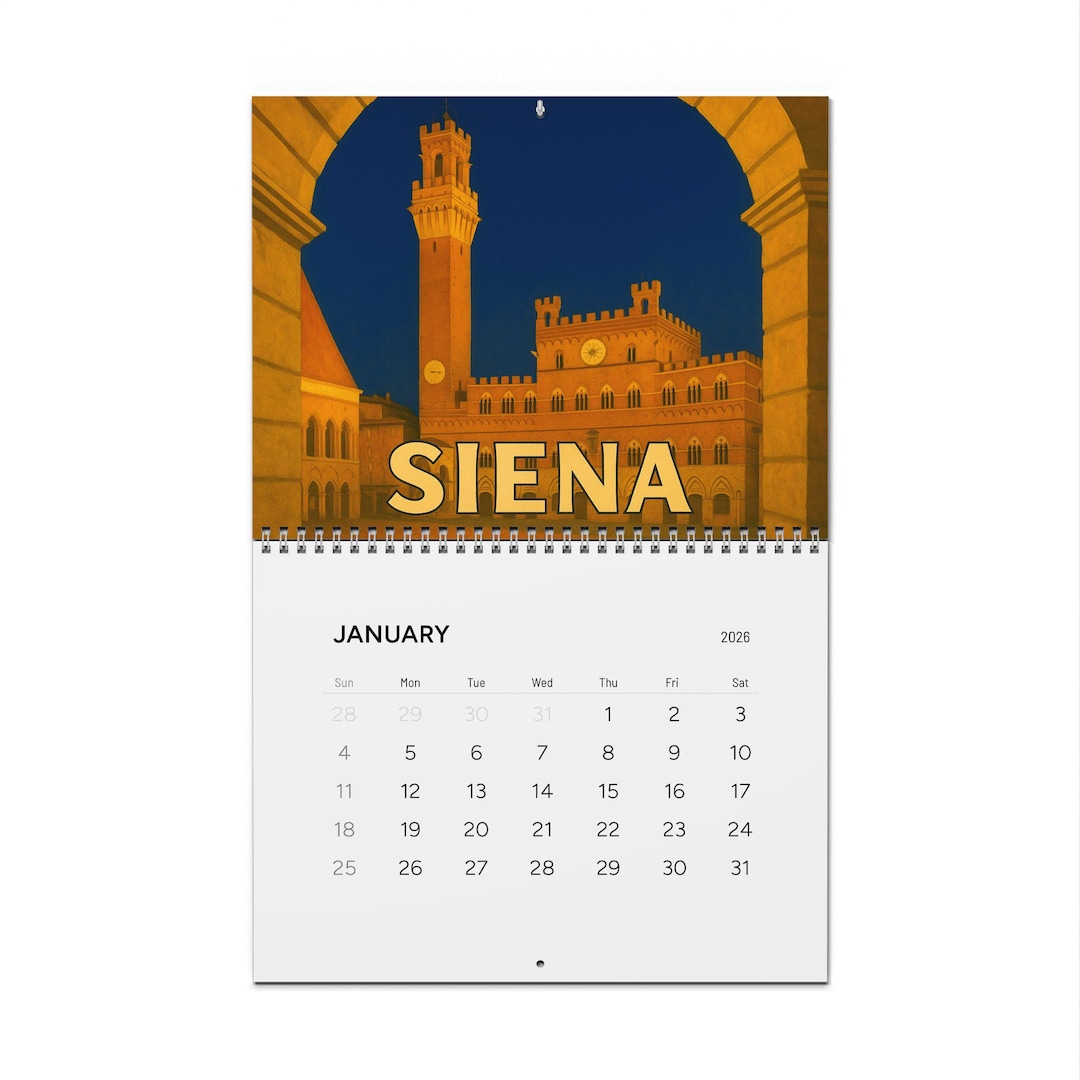 Italy 2026 Wall Calendar - Rome Napoli Siena Tuscany Florence Naples ...