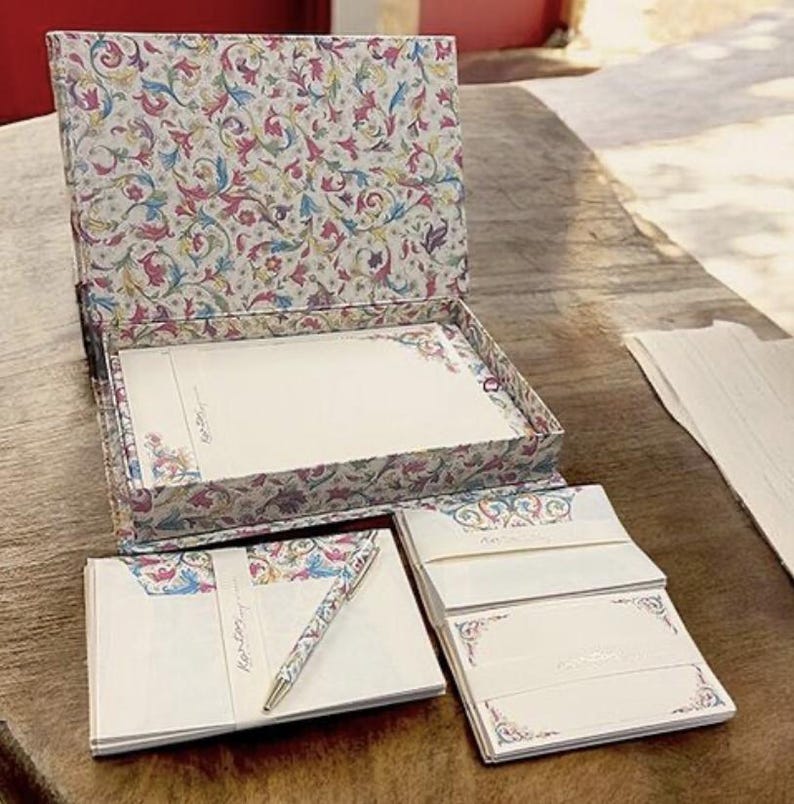 Florentine Italian Stationery Box and Pen – Italian Writing Set ...