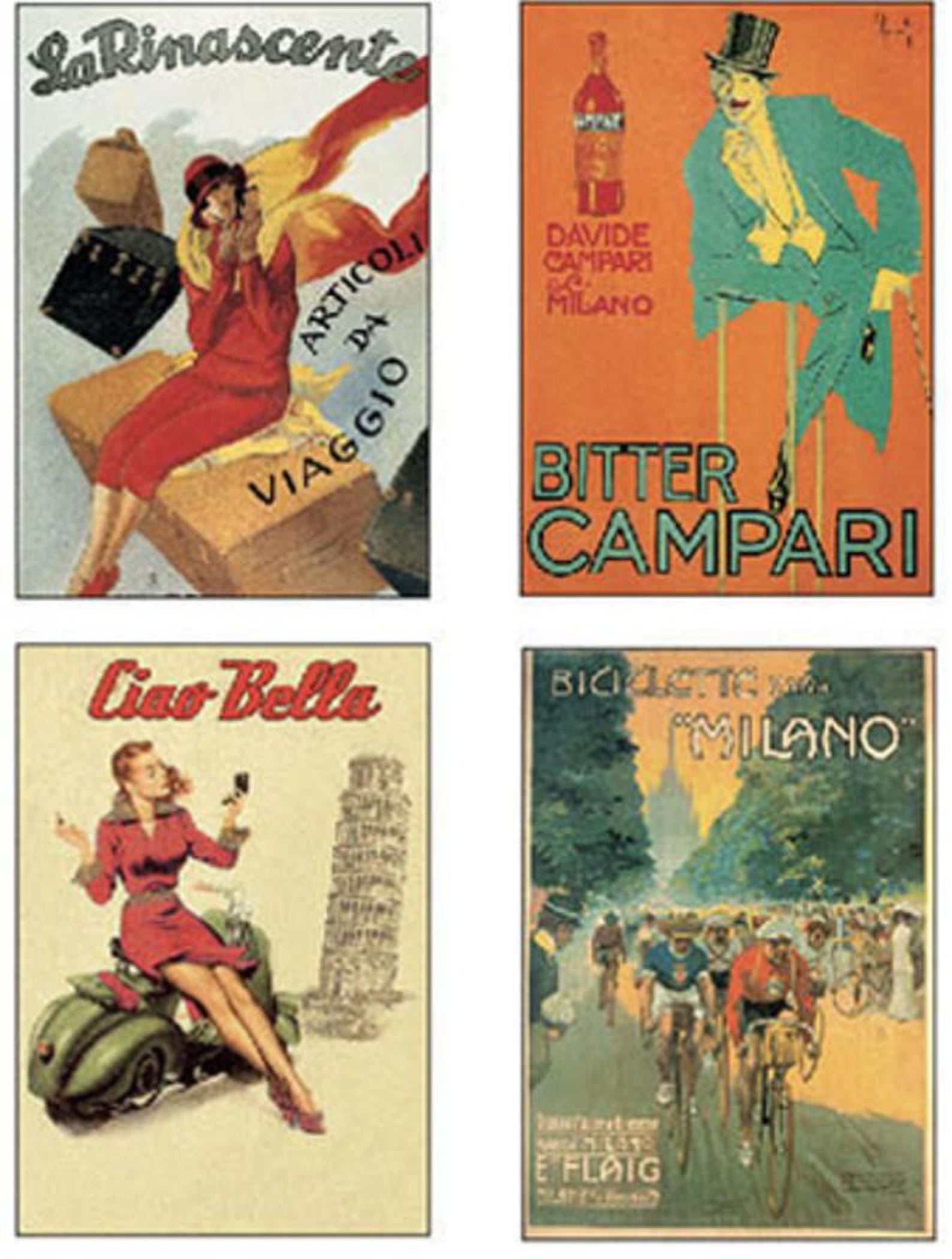 2025 CALENDAR Vintage Italian Ads, Posters, Aperitif Cocktails ...