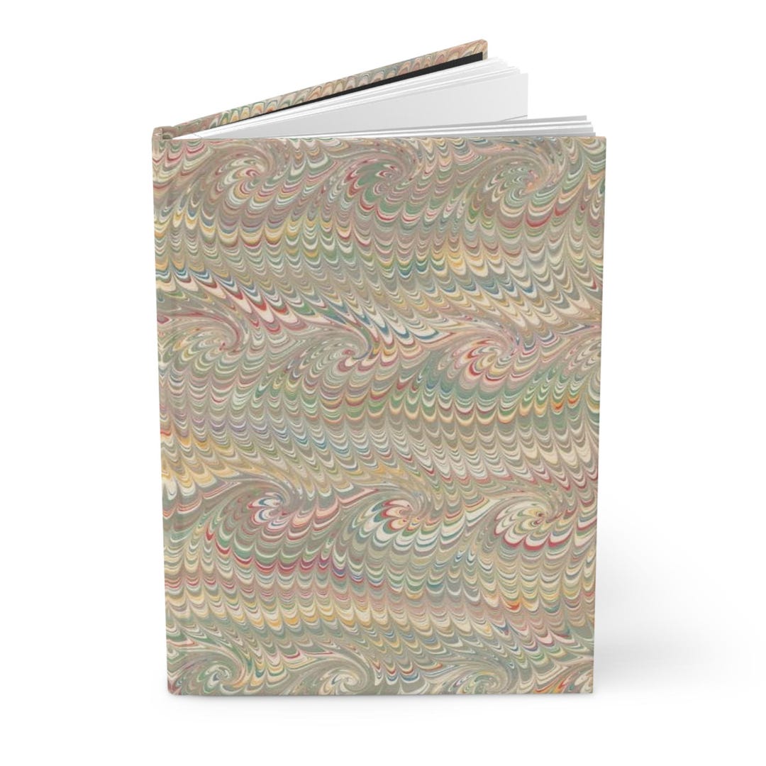 Beige Italian Feather Marble Design on Hardcover Journal Matte - Etsy