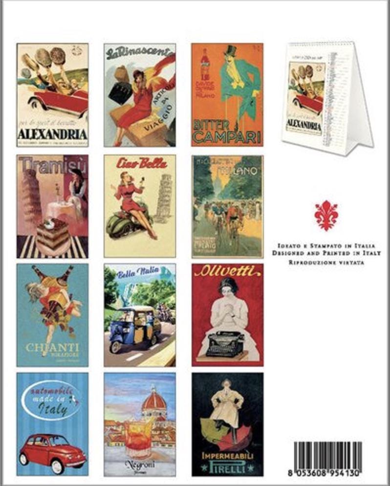 2025 CALENDAR Vintage Italian Ads, Posters, Aperitif Cocktails ...