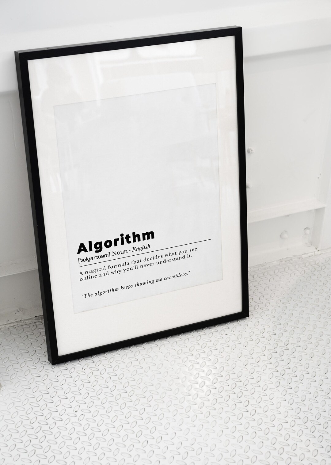 Funny Algorithm Definition Wall Art Printable Irreverent Tech Decor ...
