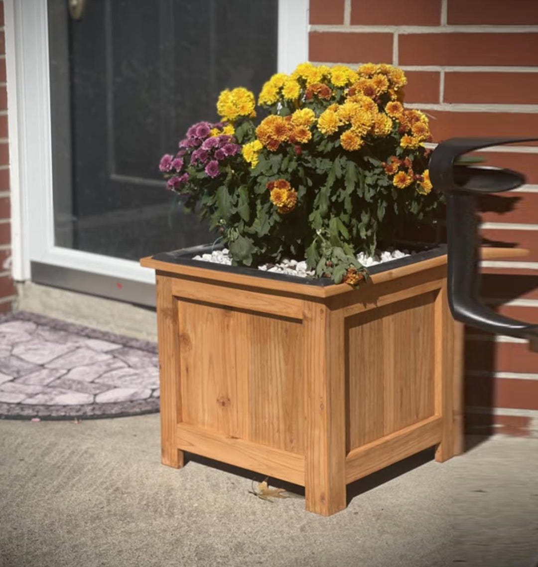 Cedar Planter Box Plans Pdf, DIY Tapered Cedar Planters, Beginner ...