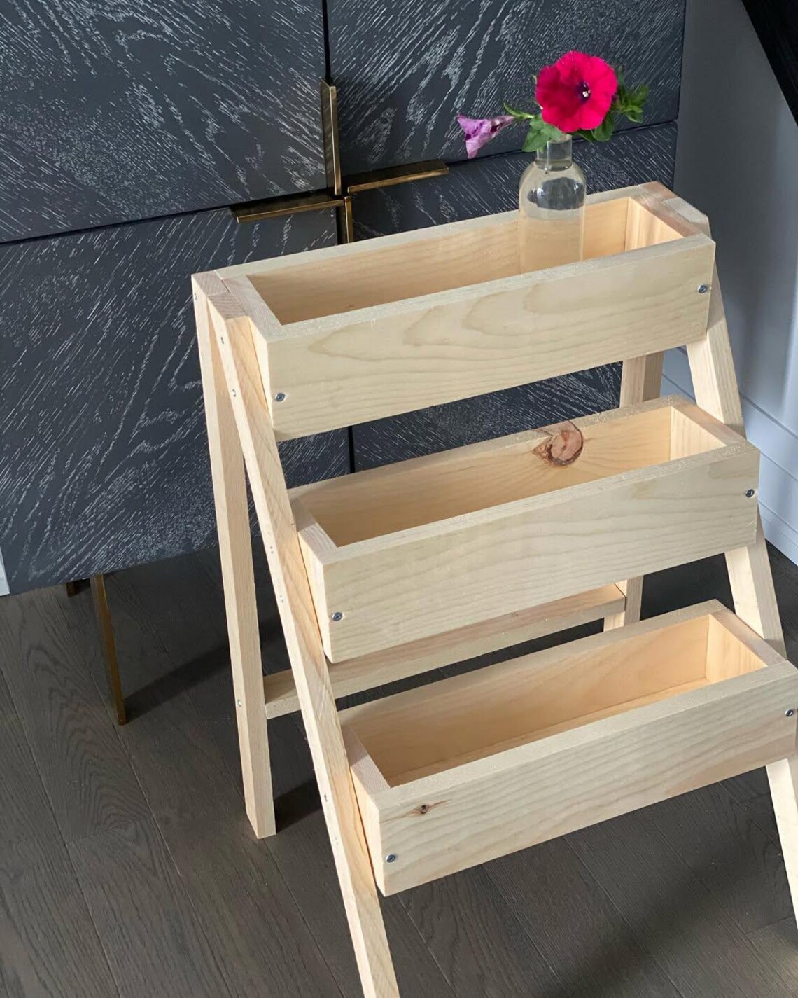 3 Tier Raised Planter Box DIY Plans: Angled Wooden Flower Box (PDF File ...