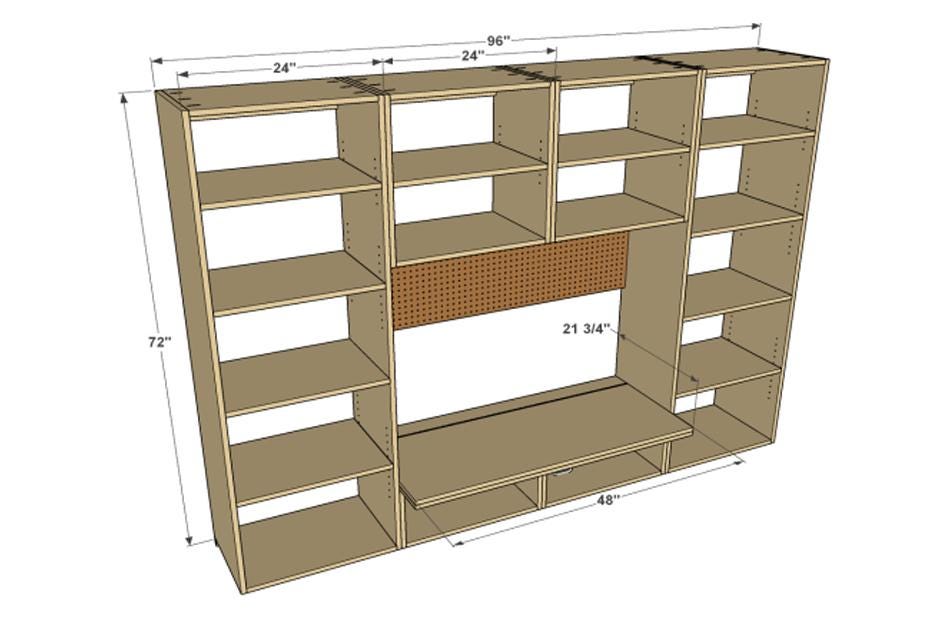 Garage Storage System Plans: Pull-out Tote Shelves (PDF Download) - Etsy