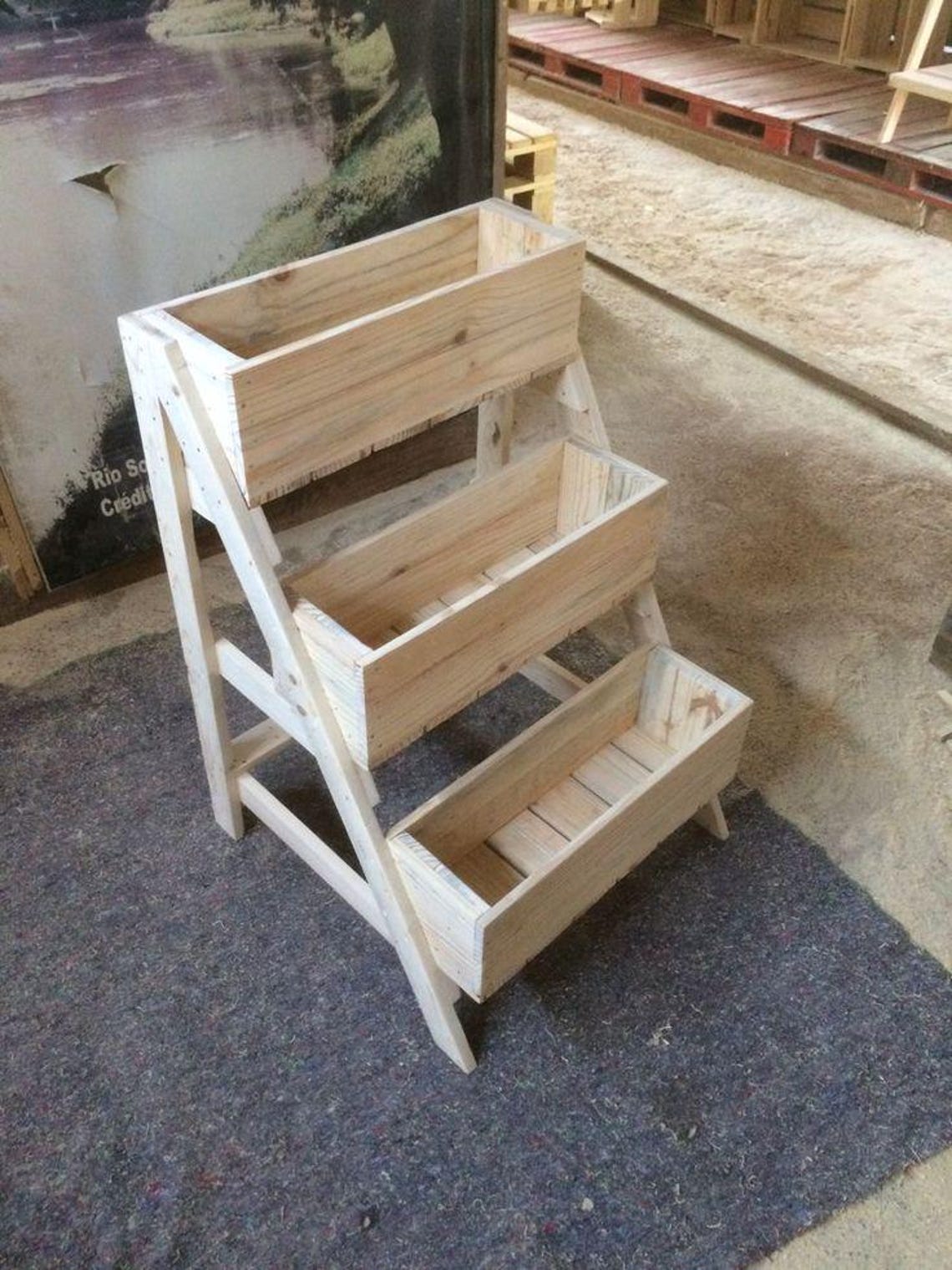 3 Tier Raised Planter Box DIY Plans: Angled Wooden Flower Box (PDF File ...