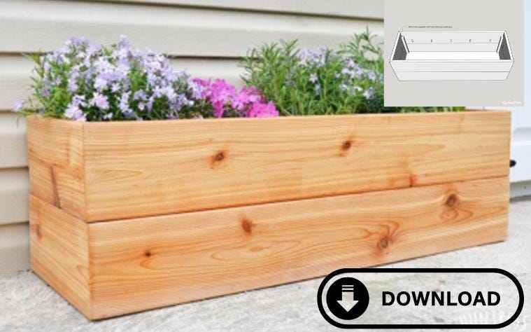 DIY Modern Cedar Planter Plan: Woodworking PDF (digital Download) - Etsy