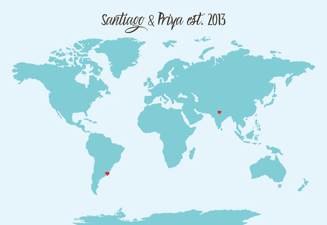 Long Distance Relationship Poster Gift - Digital Verison - Etsy