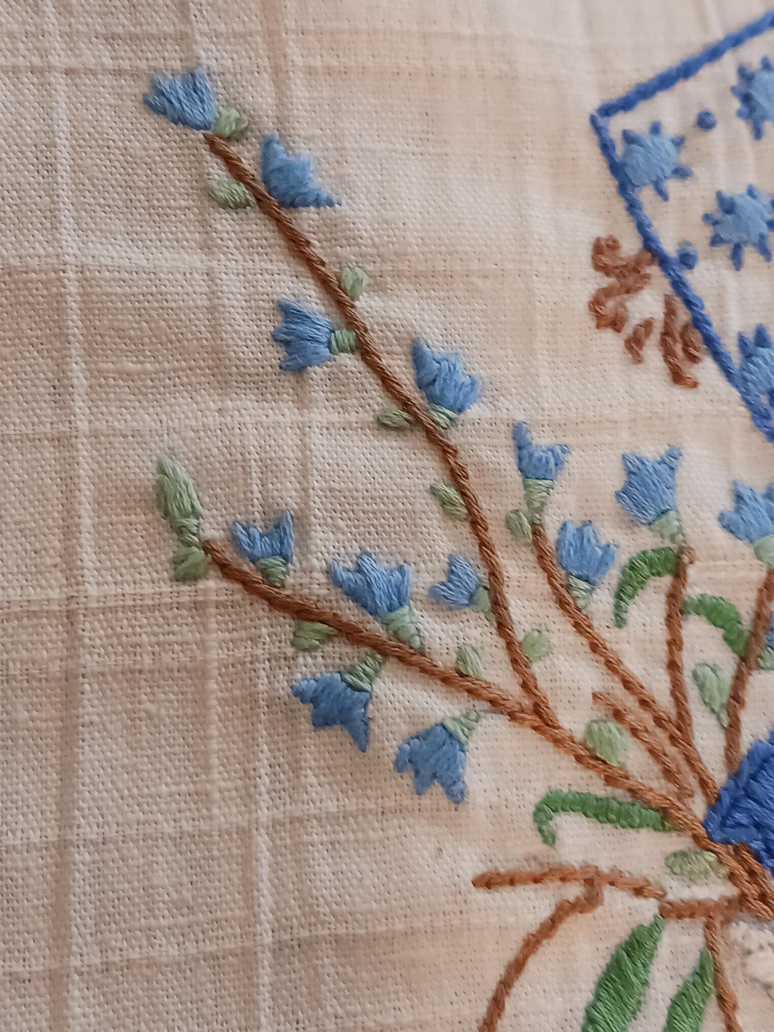 Holly Hobbie Hand Embroidered Girl With Flowers Ready for Framing ...