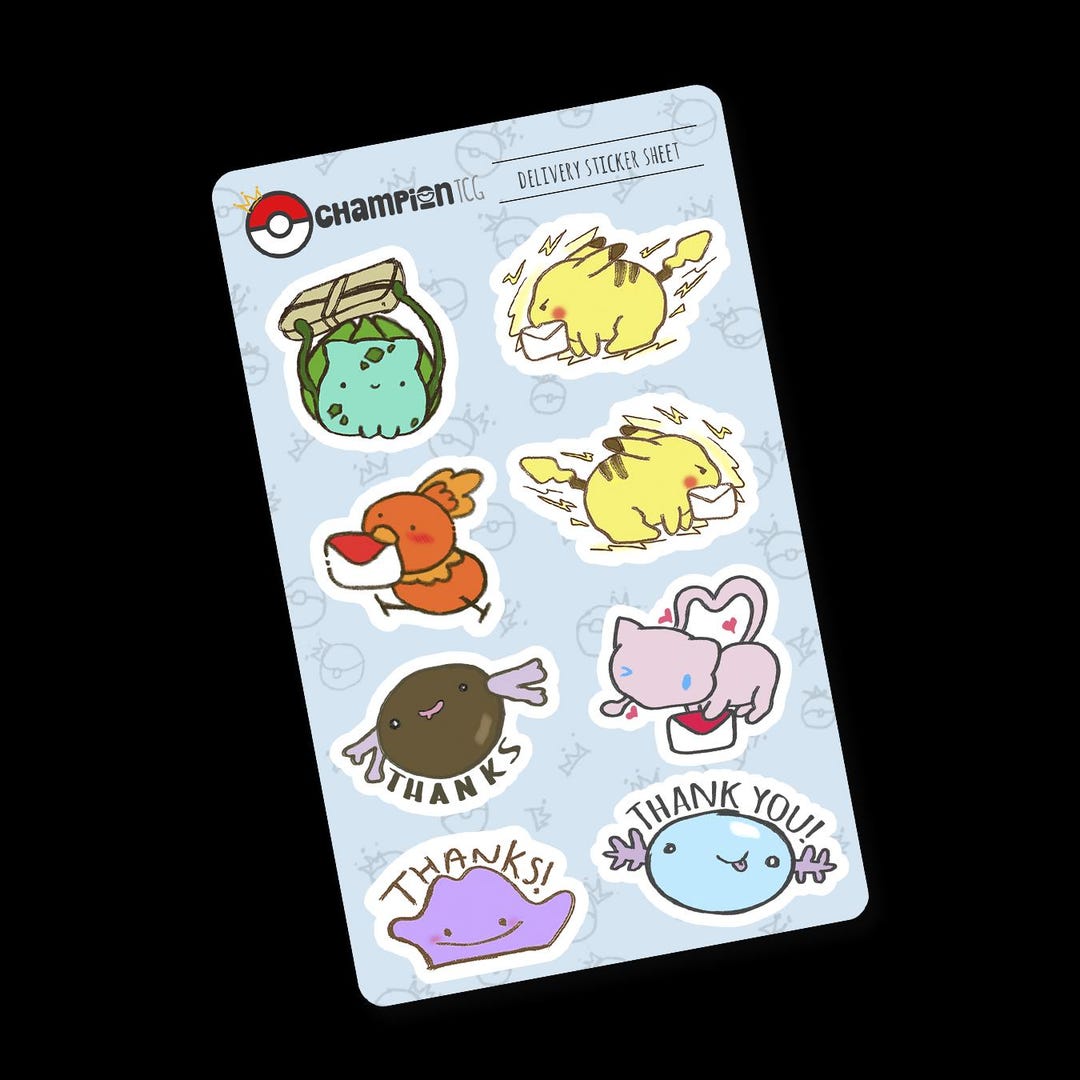 Pokemon Delivery Vinyl Sticker Sheet - Etsy