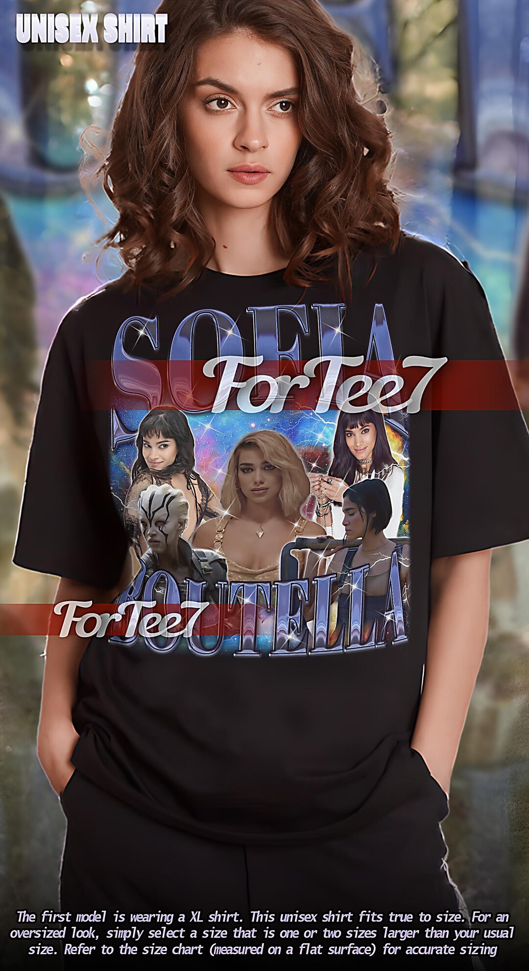 Camiseta pirata de Sofia Boutella, Camiseta retro de los 90 de Sofia ...