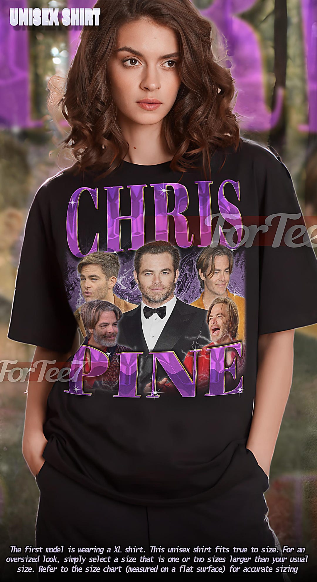 CHRIS PINE Retro Shirt, Chris Pine Tshirt, Chris Pine Tees, Chris Pine ...