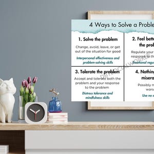 Dialectical Behavior Therapy DBT 4 Ways to Solve a Problem Digital ...