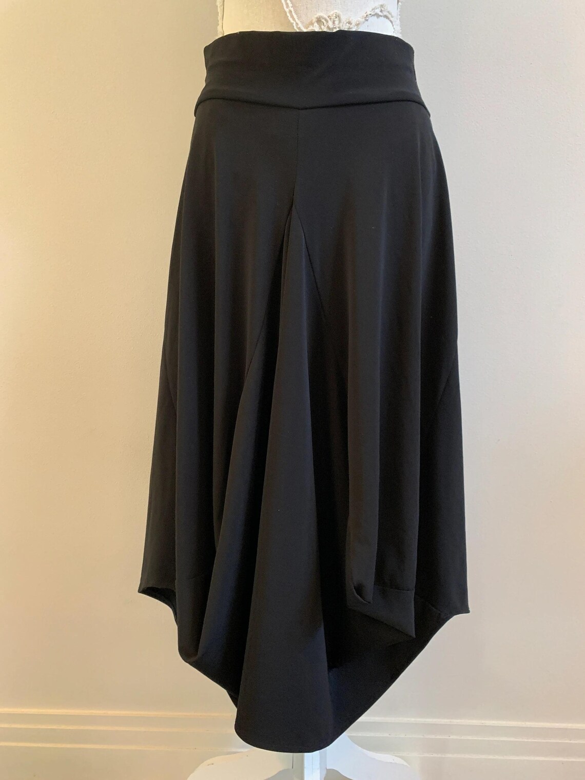 Black Asymetric Skirt 90's Back to School Skirt Polyester Turkish Style ...