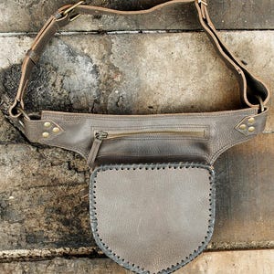 Leather Belt With Slim and Stylish Flat Pockets for Unisex. - Etsy
