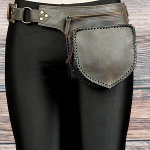 Leather Belt With Slim and Stylish Flat Pockets for Unisex. - Etsy